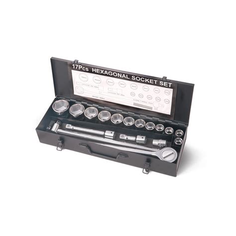 17 Pcs 3 4 Dr Socket Set Hardex Tools