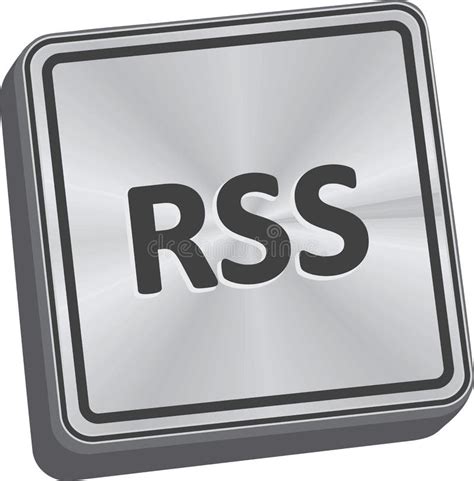 Rss Button Stock Vector Illustration Of Technology Stainless 93957809