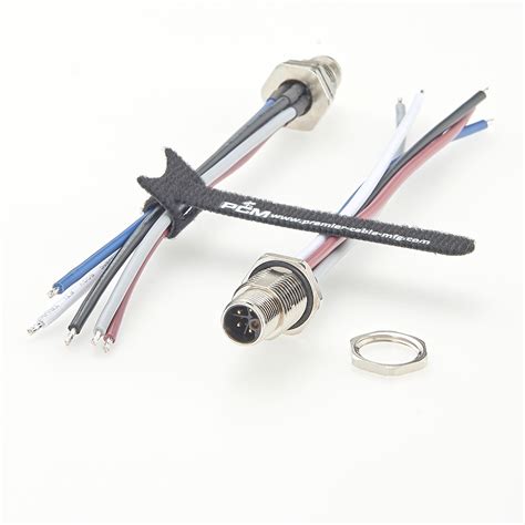 M12 L Code Panel Mount Cable Industrial Waterproof Circular Connector Manufacturer