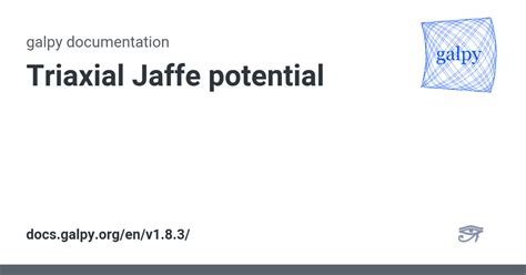 Triaxial Jaffe Potential Galpy V1 8 3 Documentation