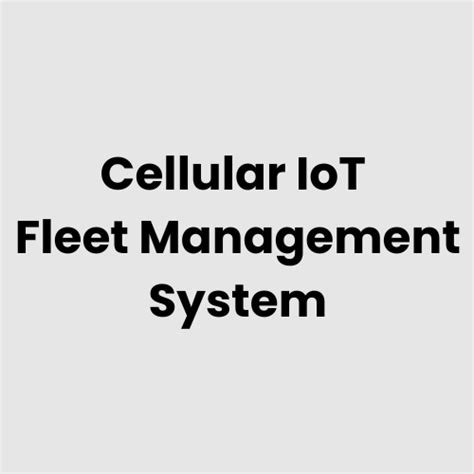 Cellular Iot Fleet Management System Gao Tek