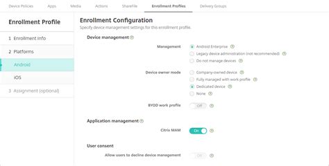Android Enterprise Xenmobile Server Current Release