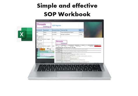 Excel SOP Template And Register For Sops SOP Workbook With Index Example And Instructions