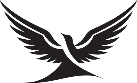 Swoosh와 십자가가 있는 검은 비둘기 벡터 로고 믿음과 희망의 상징 검은 비둘기 벡터 로고 재치 프리미엄 Ai 생성 벡터