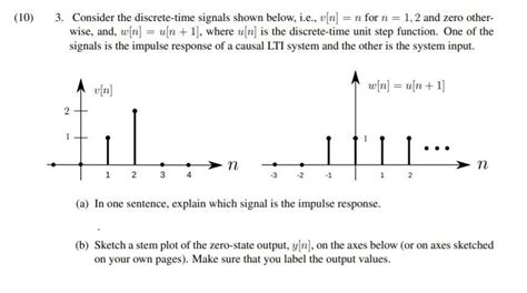 Solved 10 3 Consider The Discrete Time Signals Shown Chegg Com