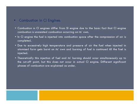 Combustion Stage In Ci Engine Part 1 • Combustion In Ci Engines • Combustion In Ci Engines