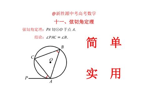 弦切角定理课本上没有但你得会 哔哩哔哩