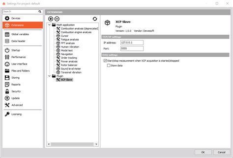 xcp slave extensions setup dewesoft x manual en