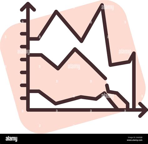 Chart Stackarea Illustration Or Icon Vector On White Background Stock