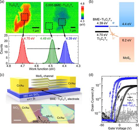 A Work Function Maps Obtained Via Kelvin Probe Force Microscopy Kpfm Download Scientific