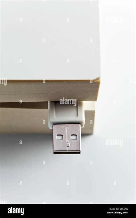 Book With USB Plug Macro Shot Stock Photo Alamy
