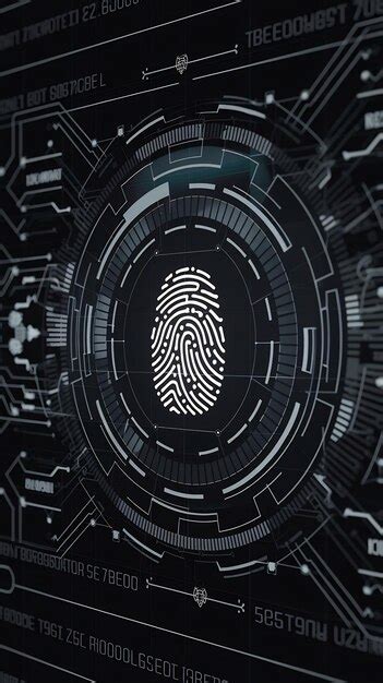 Futuristic Digital Processing Of Biometric Identification Fingerprint Scanner For Access