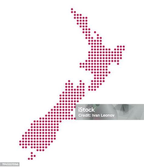 Map Of New Zealand From Dots Stock Illustration Download Image Now Country Map New Zealand