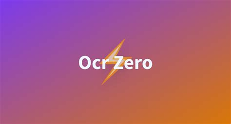 Ocr Zero A Hugging Face Space By Genzo1010