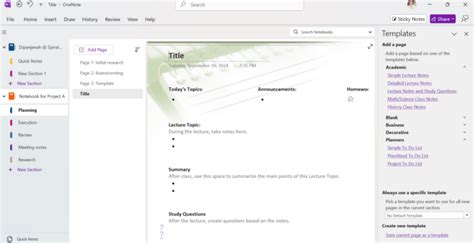 How To Organize OneNote For Project Management At Work