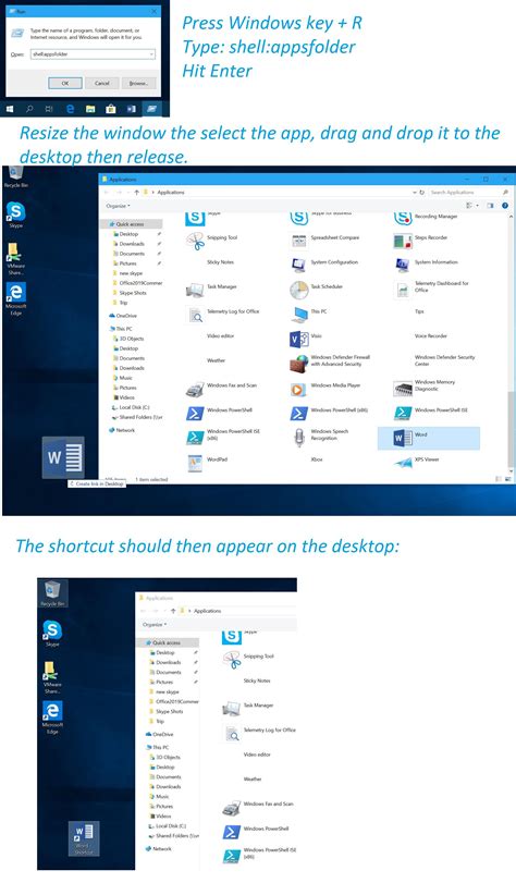 Office 365 How Do I Add Word Excel Etc Shortcuts To My Desktop