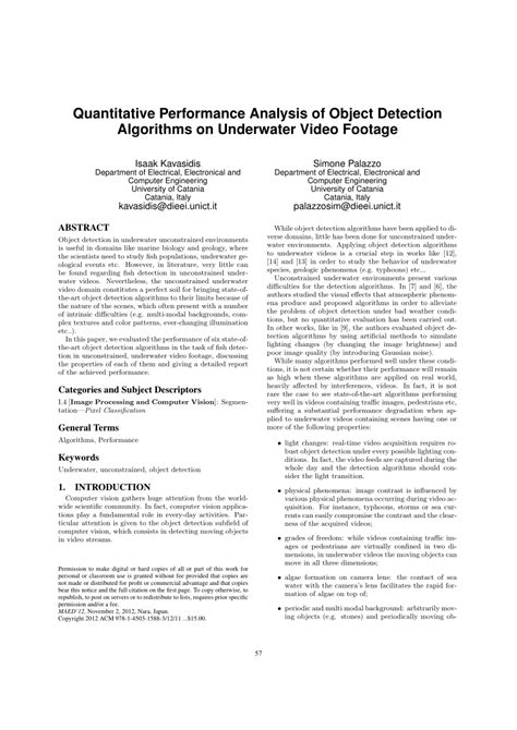 pdf quantitative performance analysis of object detection algorithms