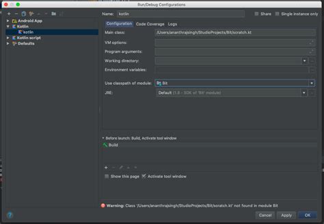 Kotlin Run A Single Kt File In Android Studio Stack Overflow