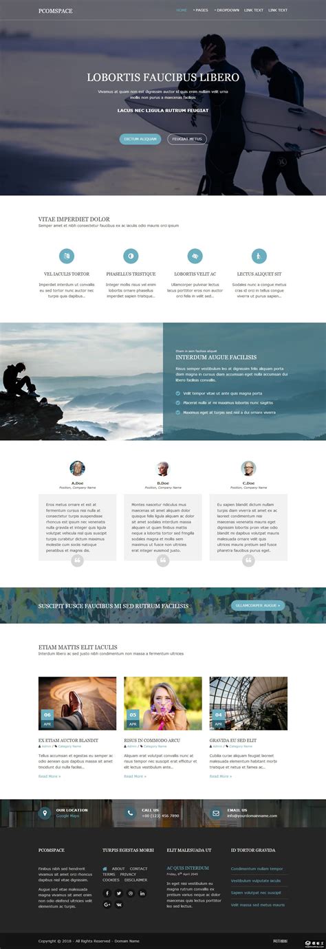旅途空间展示网页模板 Html 模板王