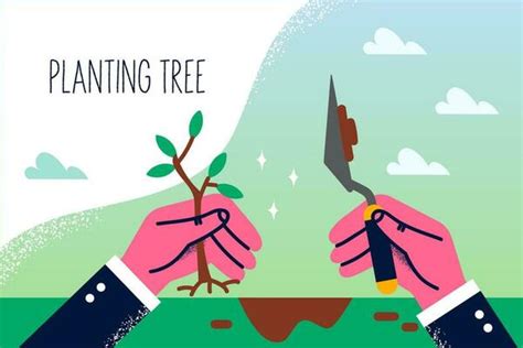 Tree Planting Banner Vector Art Icons And Graphics For Free Download