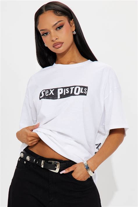 Sex Pistols Oversized Tee White Fashion Nova