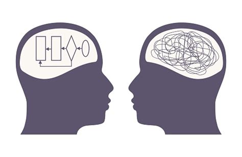 은유 양극성 장애 정신 정신 분열 된 성격 개념 기분 장애 두 개의 헤드 실루엣 심리학과 정신 건강 이중 성격 개념 엉킴과 엉킴 풀기 2명에 대한 스톡 벡터 아트 및 기타