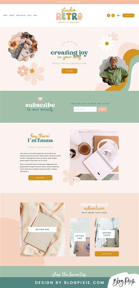Retro Squarespace Website Template Coach Business Website Design Squarespace 7 1 Theme Boho
