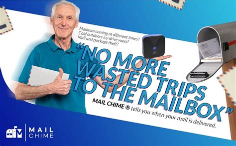 Mail Chime Mail Alarm Long Range 500 Ft Wireless Mailbox Alert Led Light And