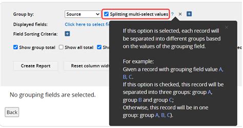 Grouping Report Grouping Report