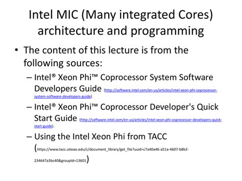 Intel Xeon Phi Architecture And Programming