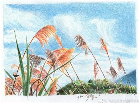 彩铅风景手绘插画 堆糖，美图壁纸兴趣社区