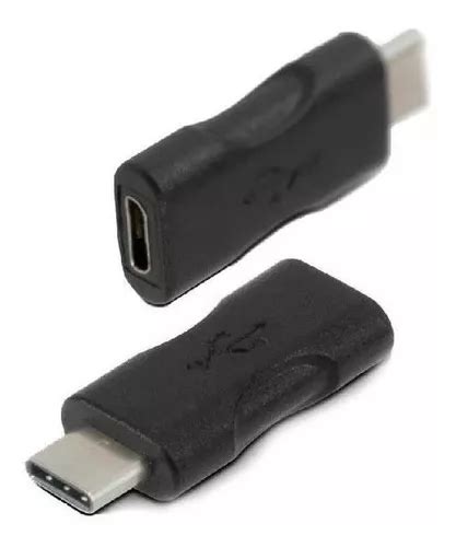 Adaptador Com Conector Macho Tipo C Para Micro Usb F Mea Cor Preta Mercadolivre