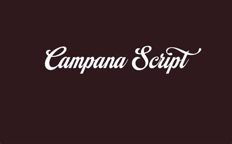 Campana Script Font Font Tr