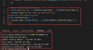 Sort Arrays By Date In Typescript