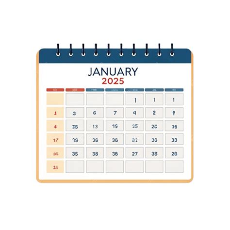 2025년 영어 달력 계획 캘린더 2025년 달력 새해 Png 일러스트 및 이미지 에 대한 무료 다운로드 Pngtree