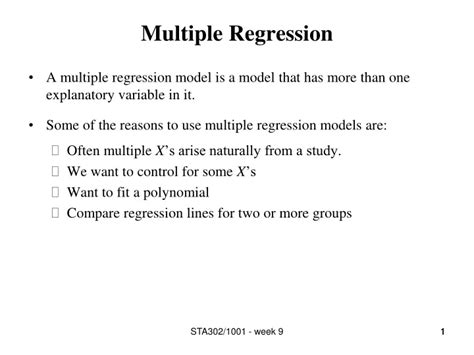 Ppt Multiple Regression Powerpoint Presentation Free Download Id