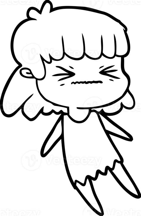 Cartoon Angry Girl Drawing 46957477 Png