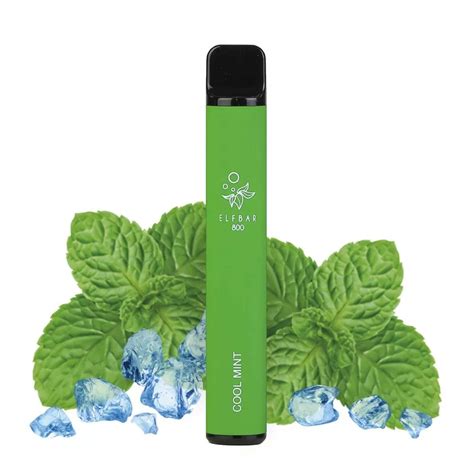 Elf Bar 800 Cool Mint 0 Nicotine Free Disposable Vape