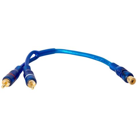 Anfİ Y Cable 1 Female To 2 Male 25 Cm Silicone Blu Grandado