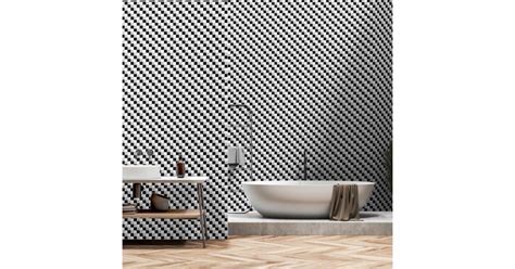 Black And White Geometric Checks Lines Pattern Wallpaper Zazzle