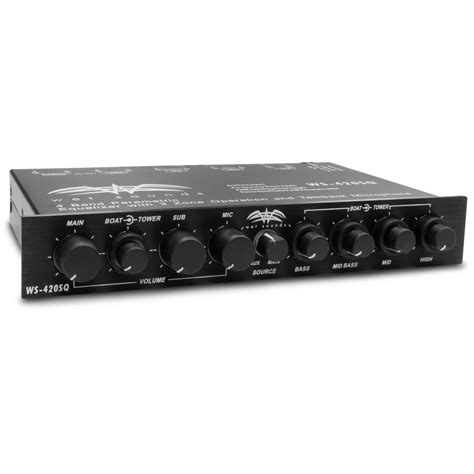 4200 Eq 4 Band Parametric Equalizer W Microphone Marine Audio Equalizer