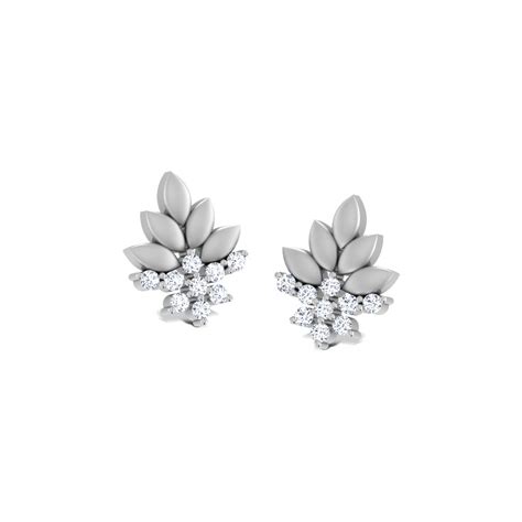 Buy Bouquet Platinum Stud Earrings Online Caratlane