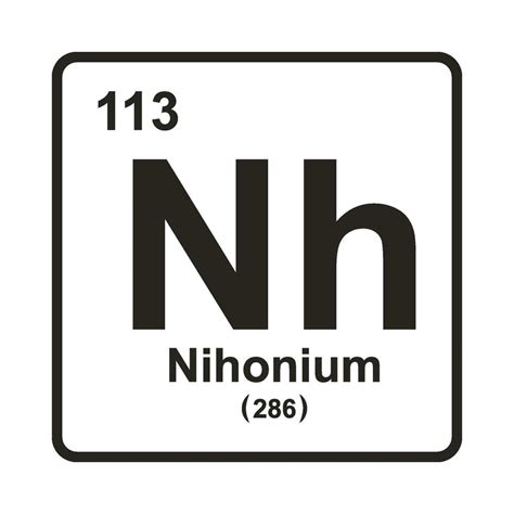 Nihonium Element Icon 26260917 Vector Art At Vecteezy