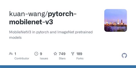 GitHub Kuan Wang Pytorch Mobilenet V MobileNetV In Pytorch And ImageNet Pretrained Models