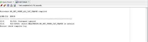 Nodejs How To Get Compilation Errors While Executing Stored