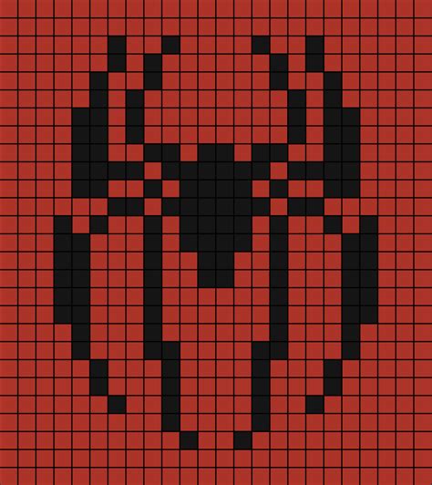 Spiderman Logo Toby Pixel Art Spiderman Pixel Art Pixel Art Grid