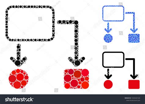 Flowchart Scheme Mosaic Small Circles Variable Stock Vector Royalty Free 1549442165 Shutterstock