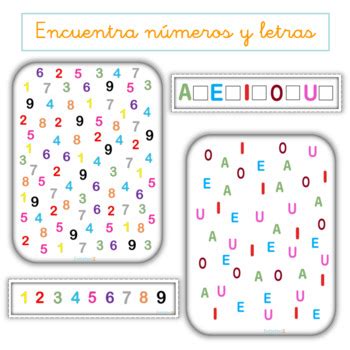 Encuentra Números Y Letras By Entreteniii Teachers Pay Teachers