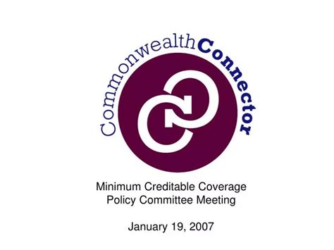 Ppt Summary Of Minimum Creditable Coverage Policy Committee Meeting