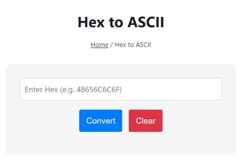 Hex To Ascii Converter Hex To Text